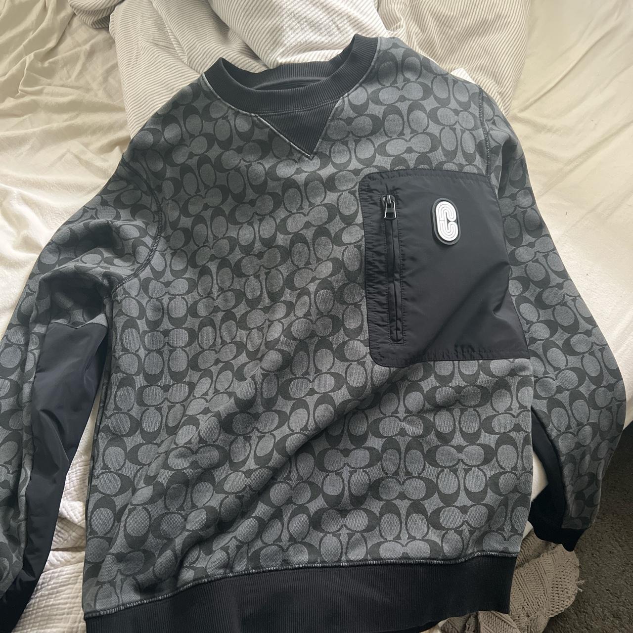 Only worn once- black and gray coach - Depop