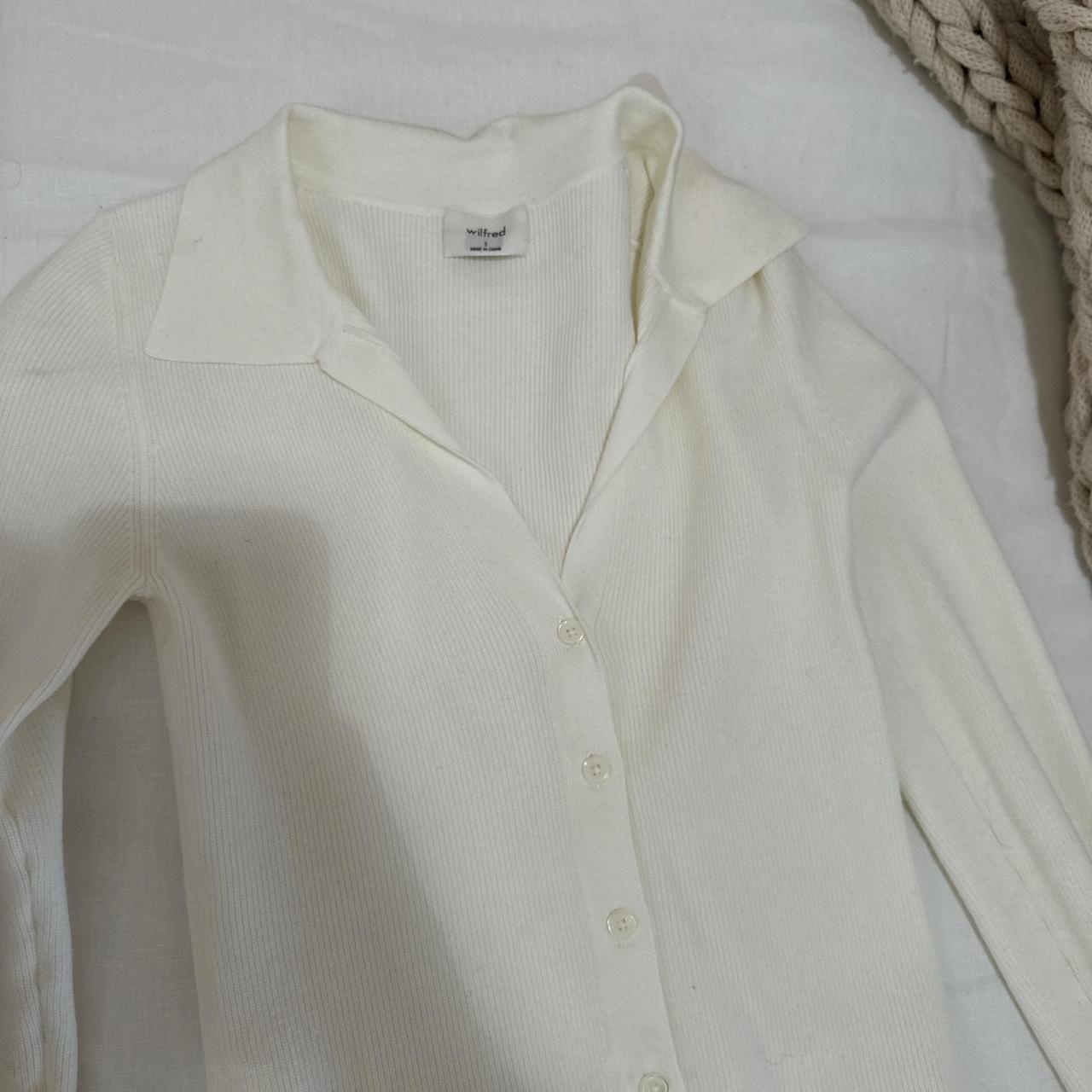 Aritzia Wilfred brand long sleeve ripped sweater top | Depop