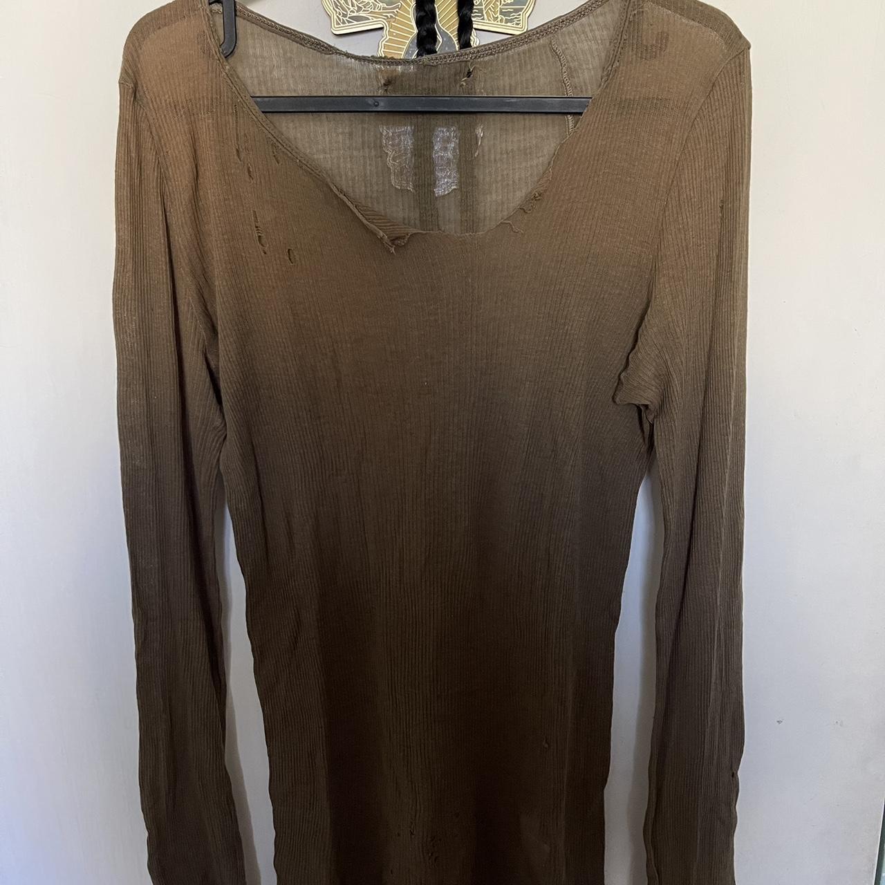 I6W9 (if Six was Nine) distressed thin long sleeve -... - Depop