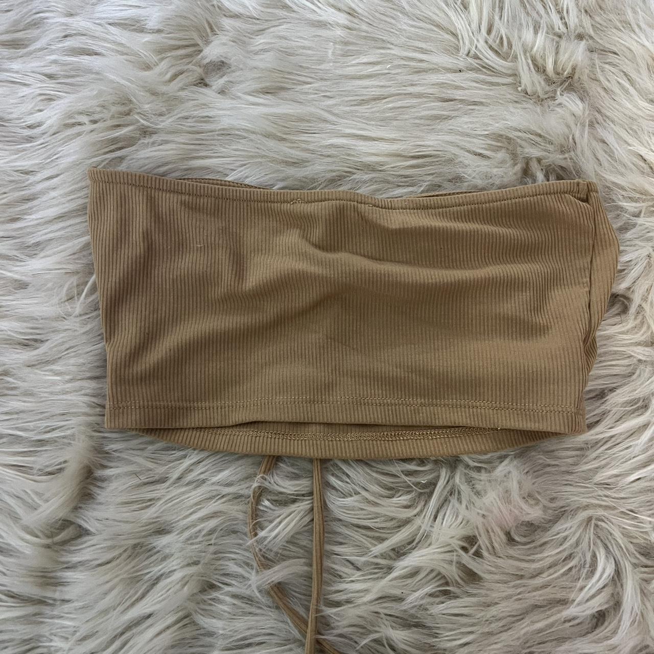 Revolution Women's Tan Crop-top | Depop