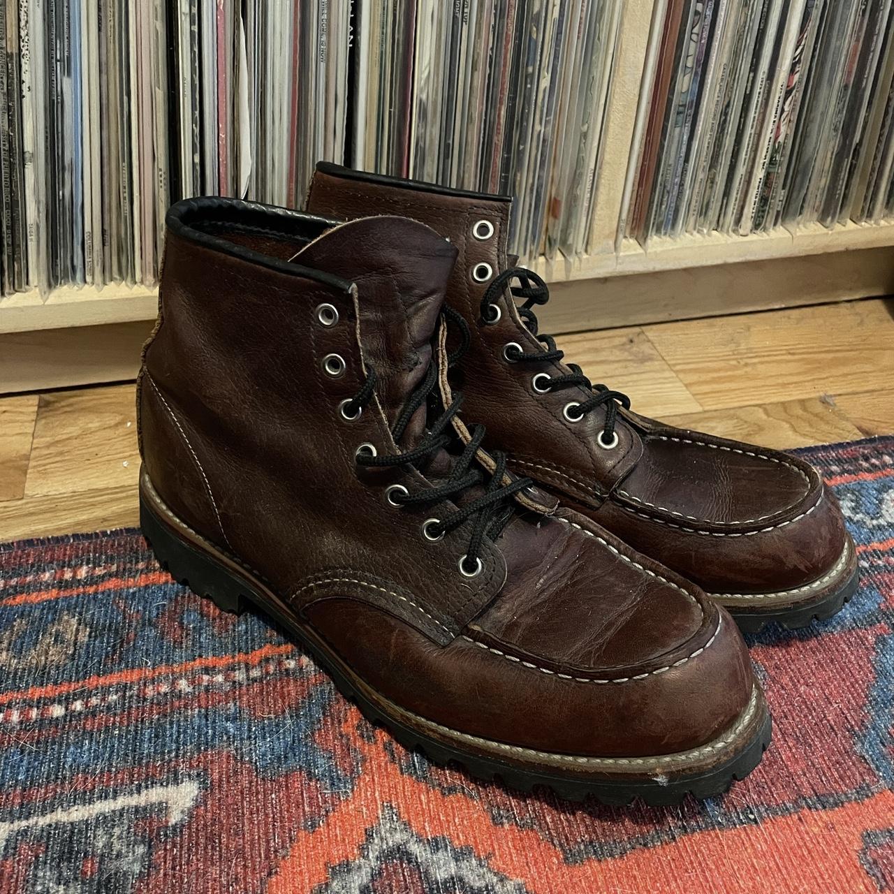 Red Wing Roughneck leather boots. Size 11D with... - Depop