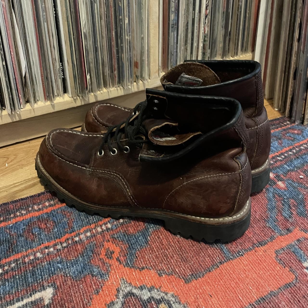 Red Wing Roughneck leather boots. Size 11D with... - Depop