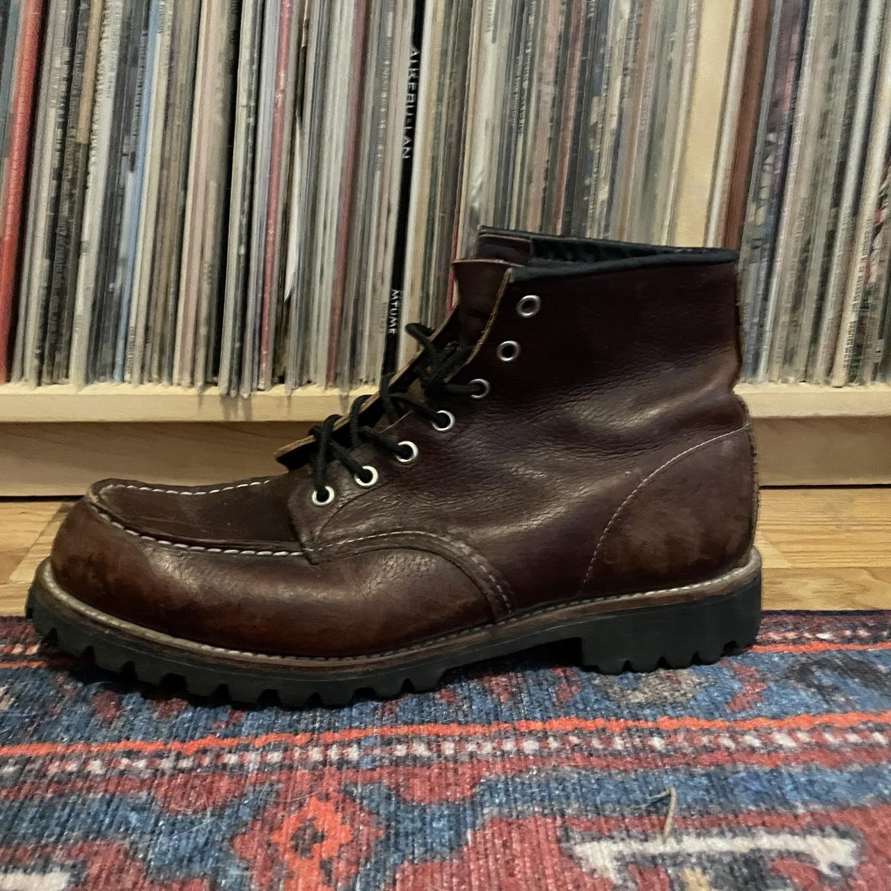 Red Wing Roughneck leather boots. Size 11D with... - Depop