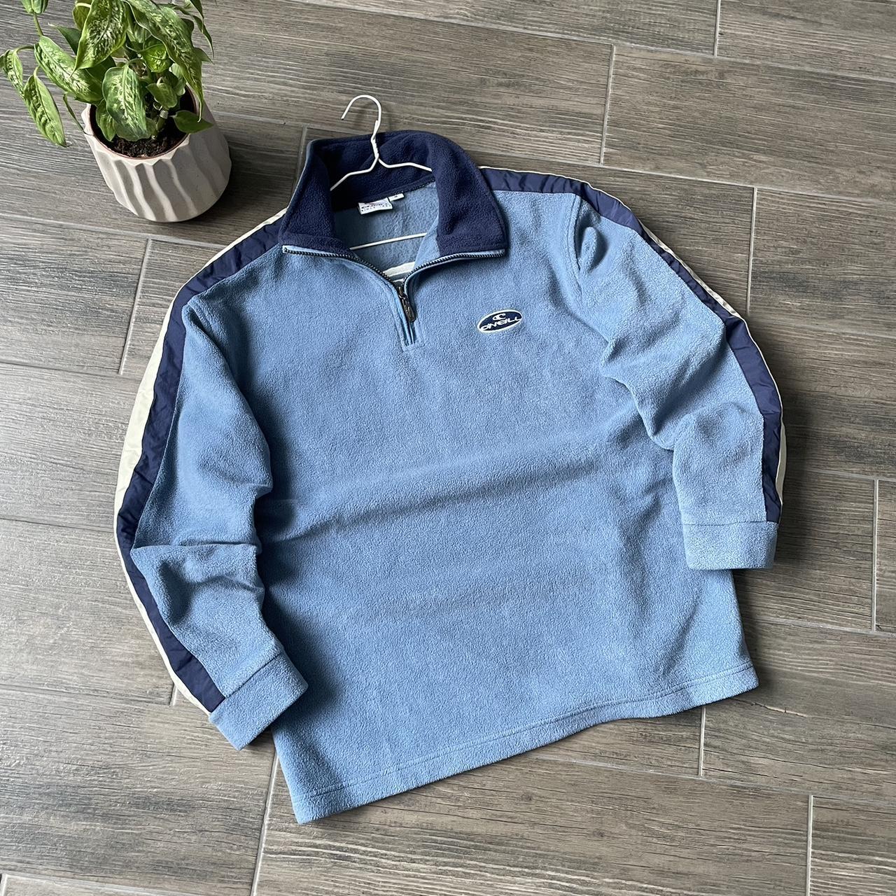 Oneill blue fleece surf jumper Size M Length 70... - Depop