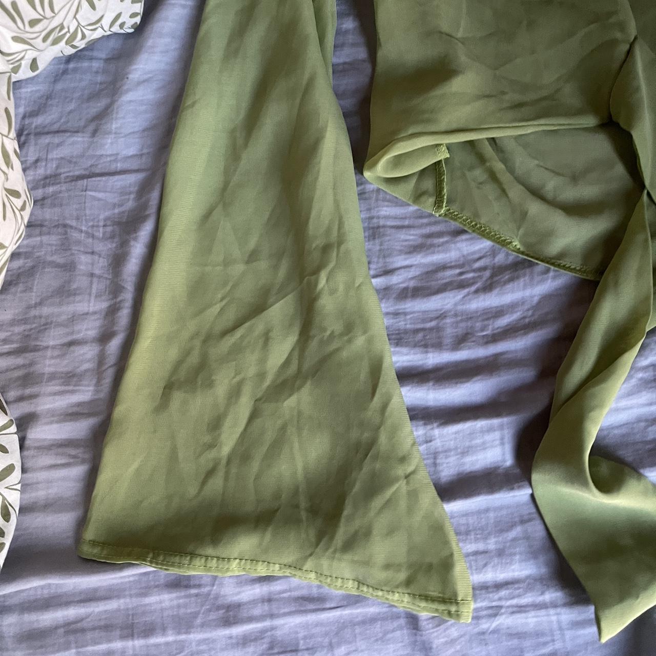 Stunning green sheer long sleeve top from Glassons... - Depop