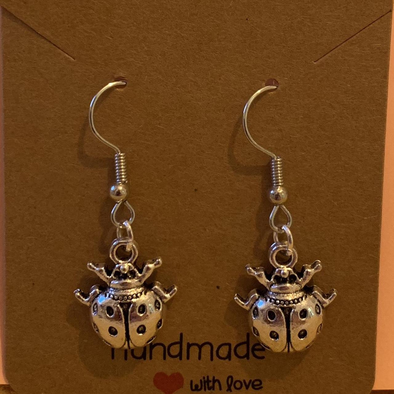 the cutest silver lady bug earrings! 2nd class... | Depop