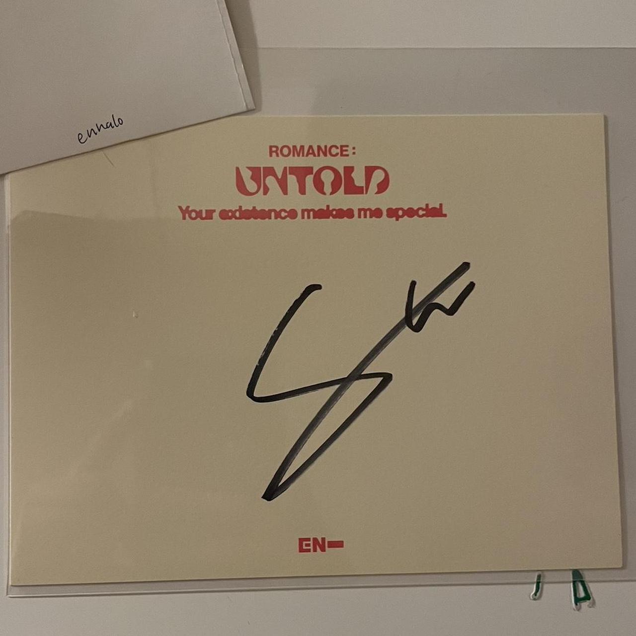 WTT enhypen Romance:untold Sunoo signature for jake... - Depop