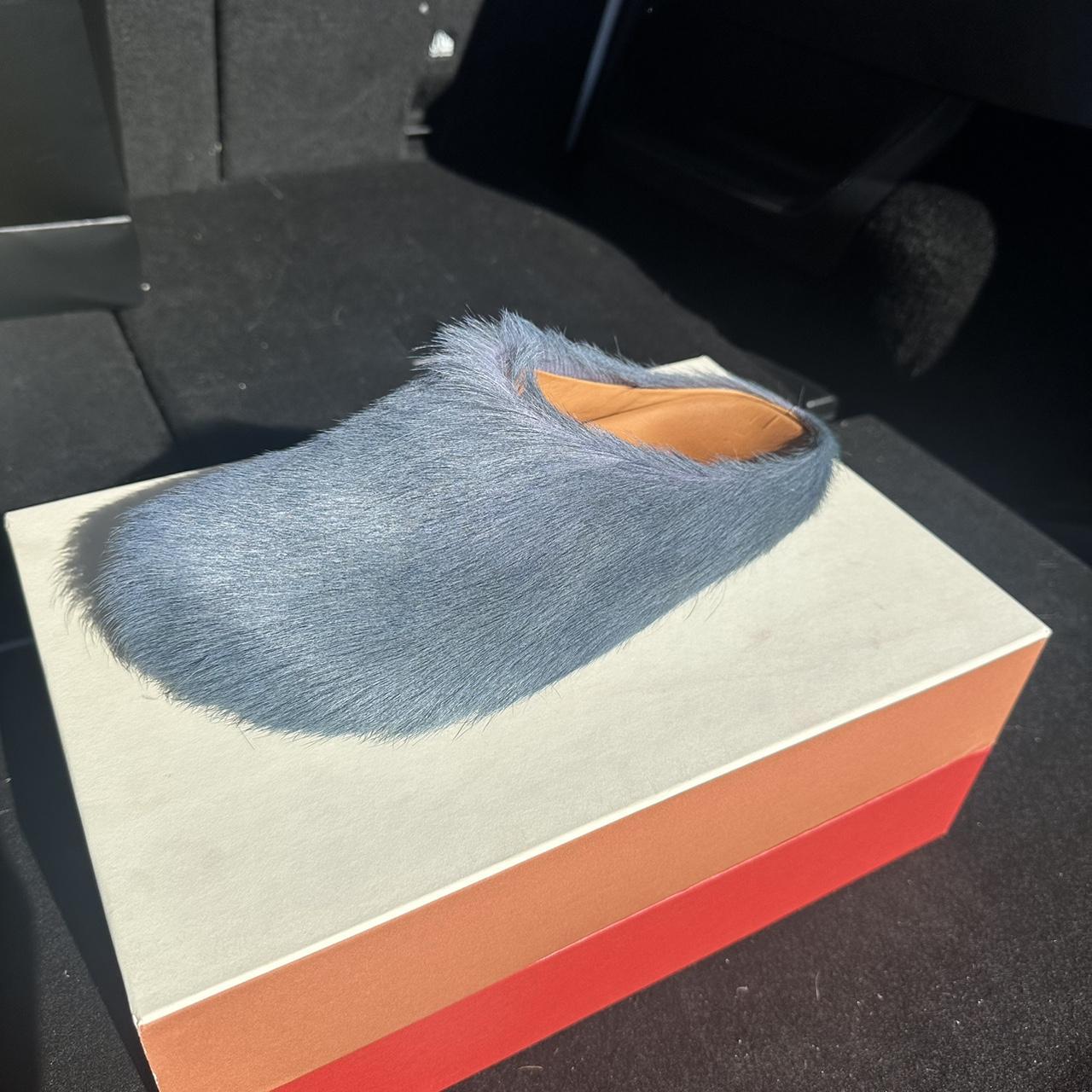 BLUE/TEAL MARNI SLIDES SIZE 9 US MENS worn once... - Depop