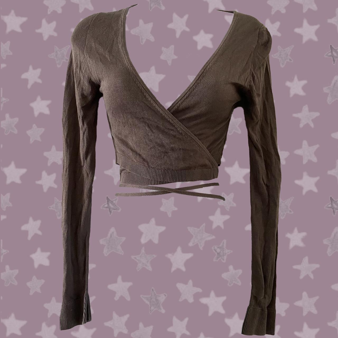 WEEKDAY CROPPED WRAP AROUND LONG SLEEVE - This top... - Depop