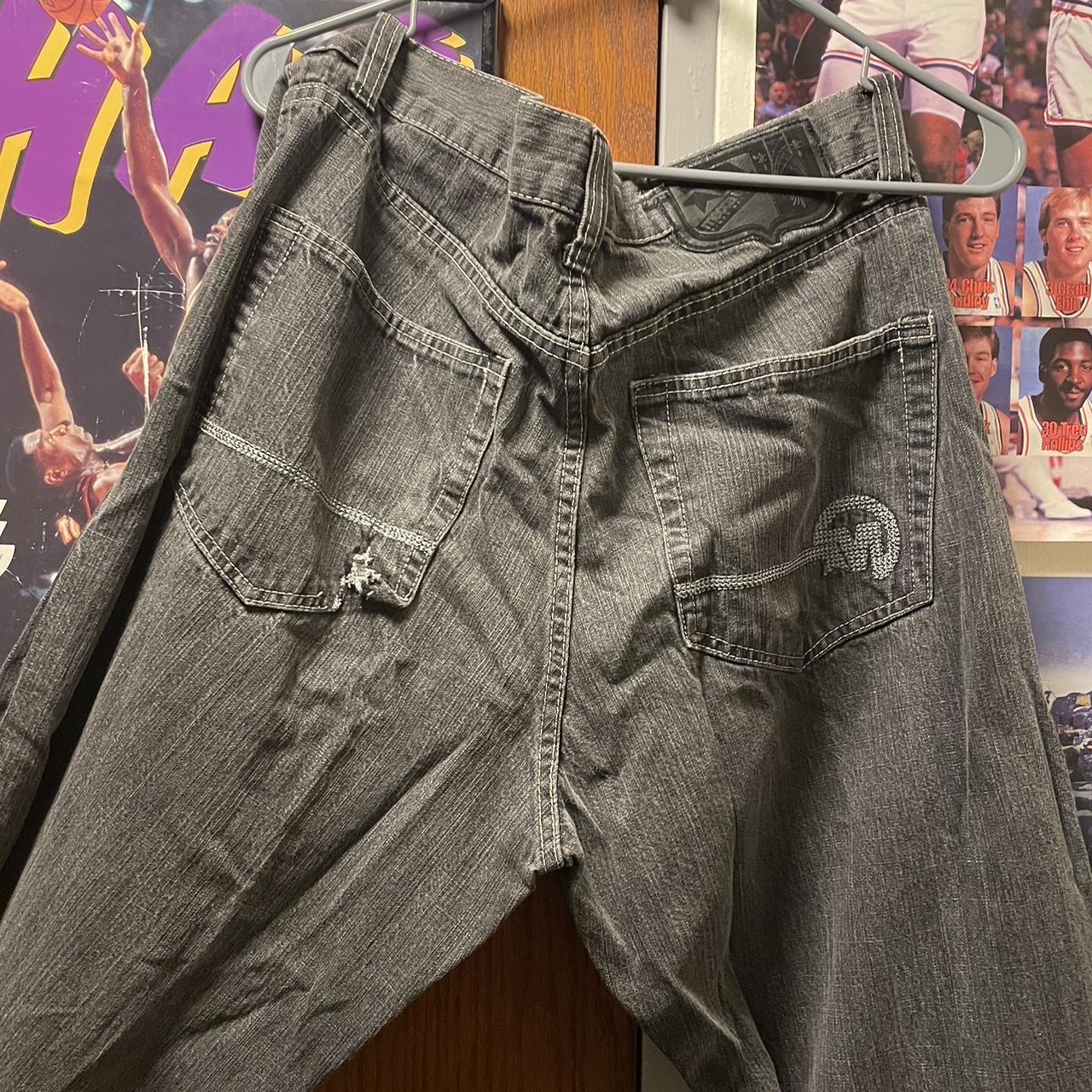 Grey wash baggy Mecca jeans. Wide legged, waist... - Depop