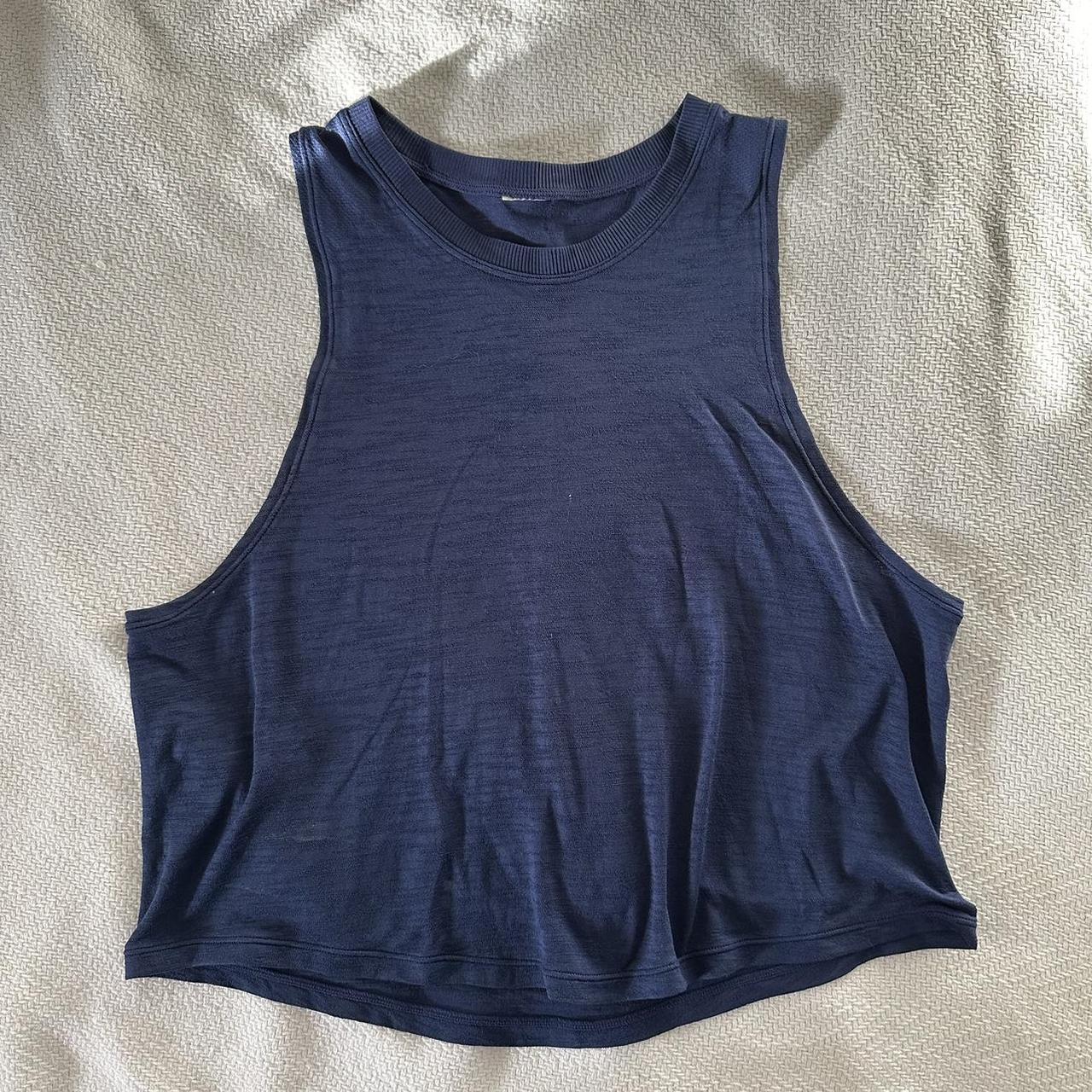 Fabletics navy blue tank top Great preowned... - Depop