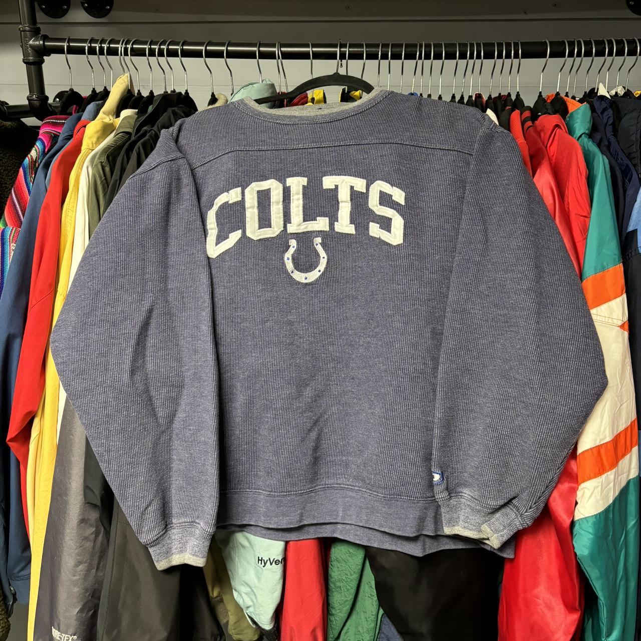 Vintage 90s Indianapolis Colts NFL Sweatshirt Fits XL - Depop