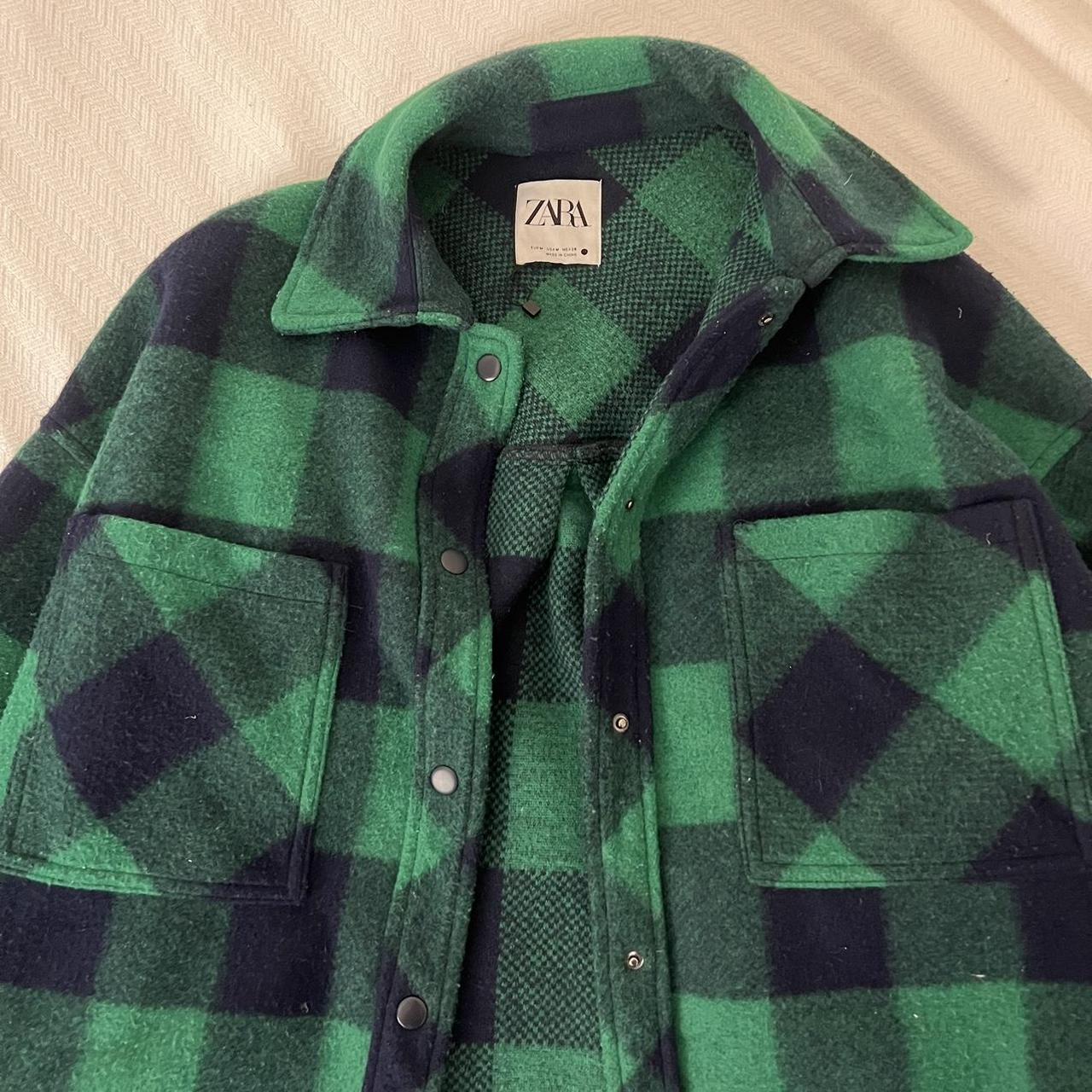 Zara oversized flannel shacket - Depop