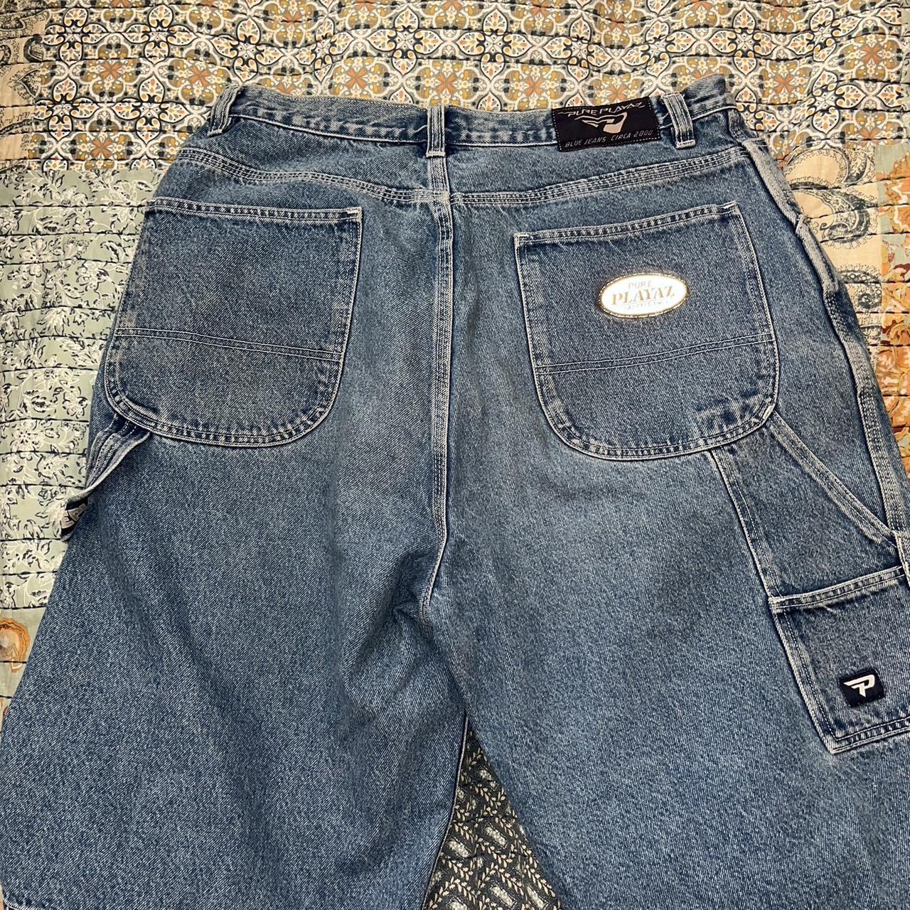 Jorts, Jean shorts, pure playaz product 38x14 - Depop