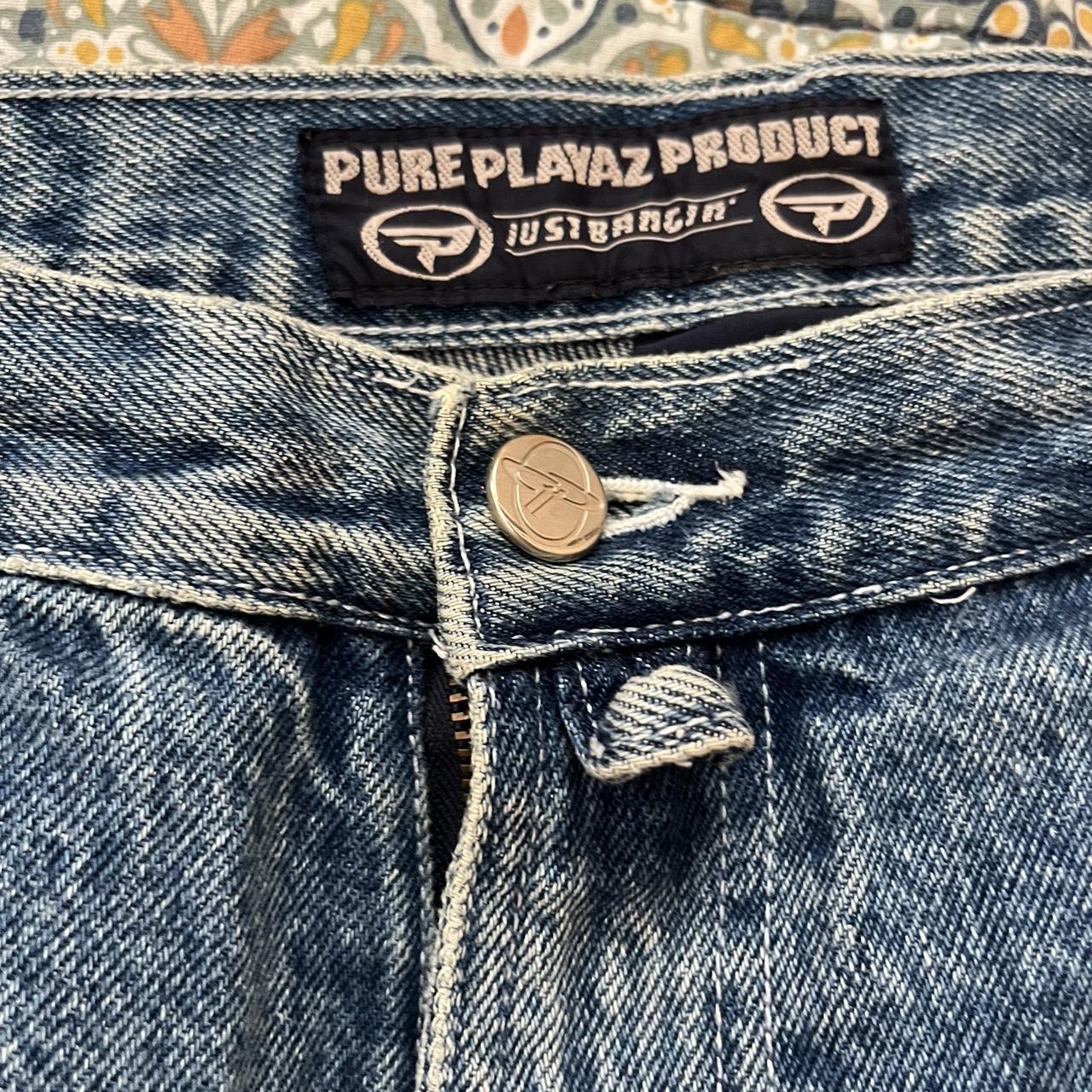 Jorts, Jean shorts, pure playaz product 38x14 - Depop