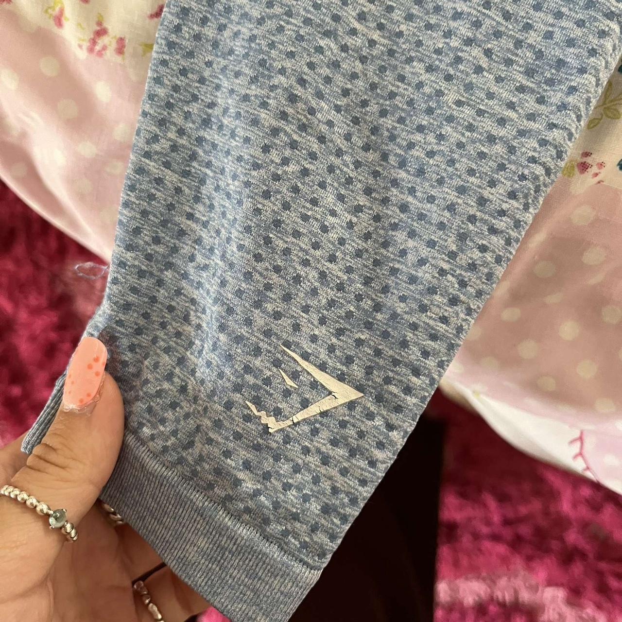 Blue gymshark seamless leggings • size small • good... - Depop