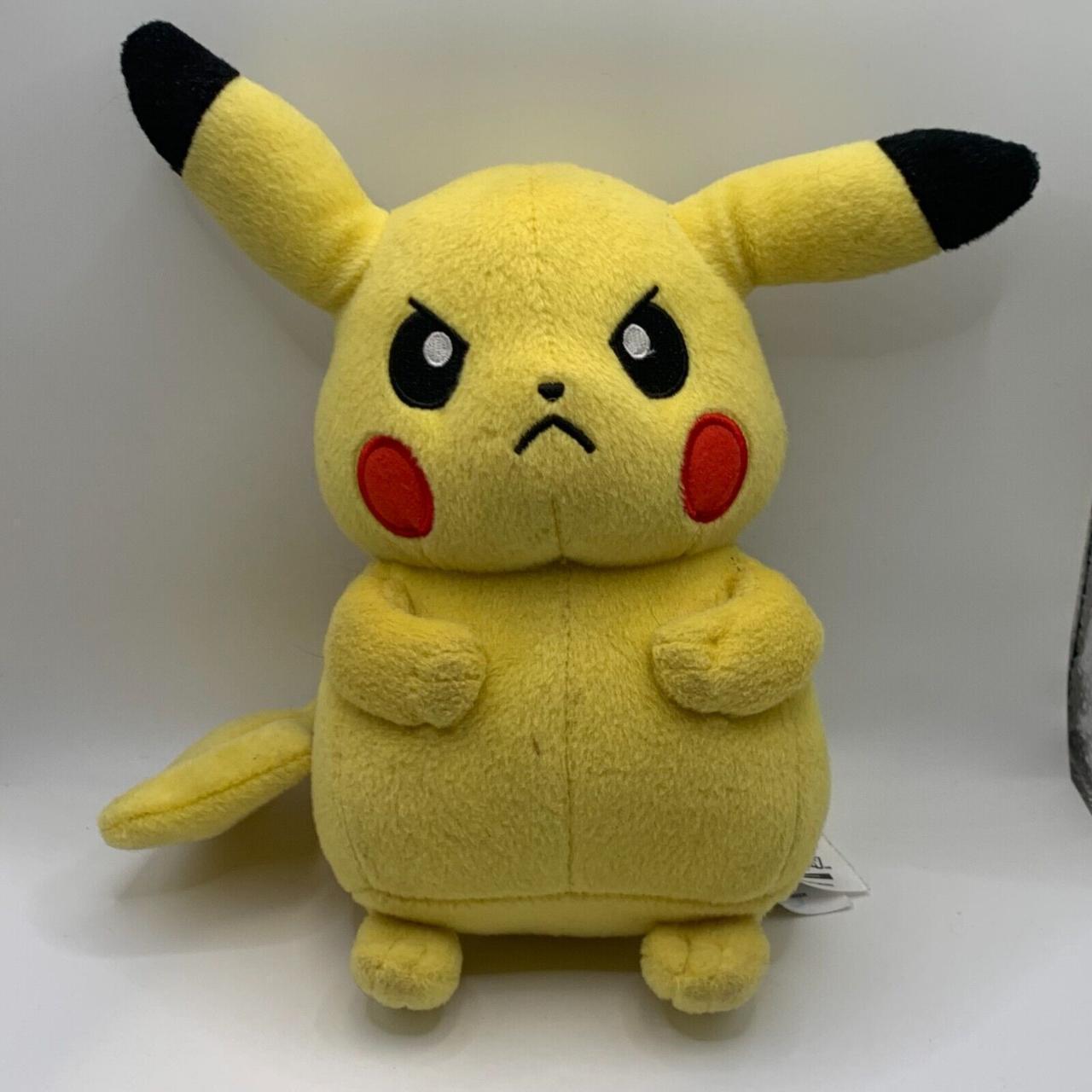Tomy Pokemon Pikachu Grumpy Angry Cuddly Soft toy... - Depop