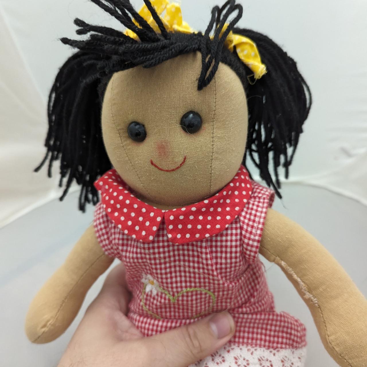 Powell Craft Rag Doll plush toy Red check Dress &... - Depop