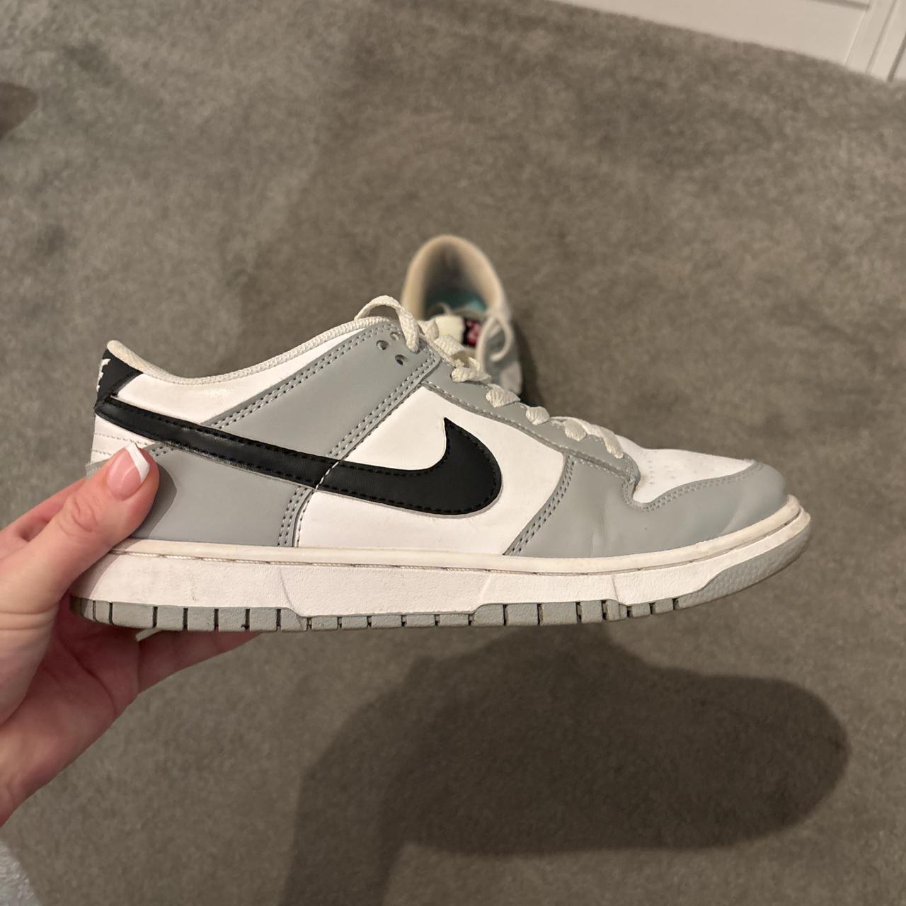 Nike Dunk Low Panda trainers in white and grey... | Depop