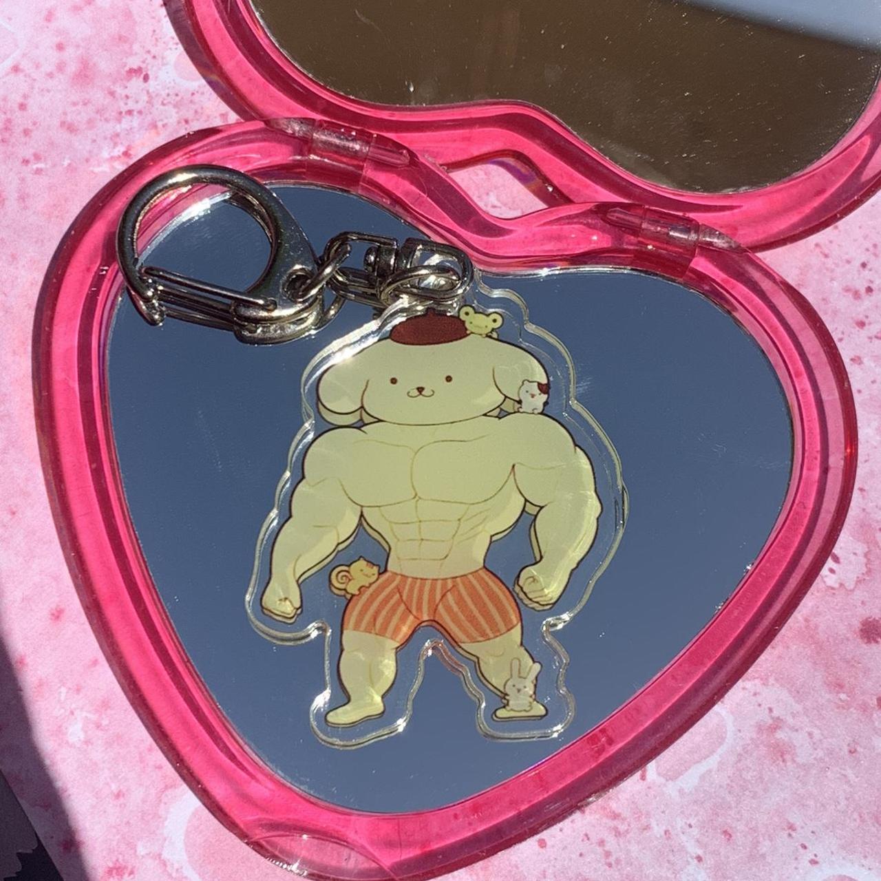 Buff Pompompurin Keychain approximated length in... - Depop