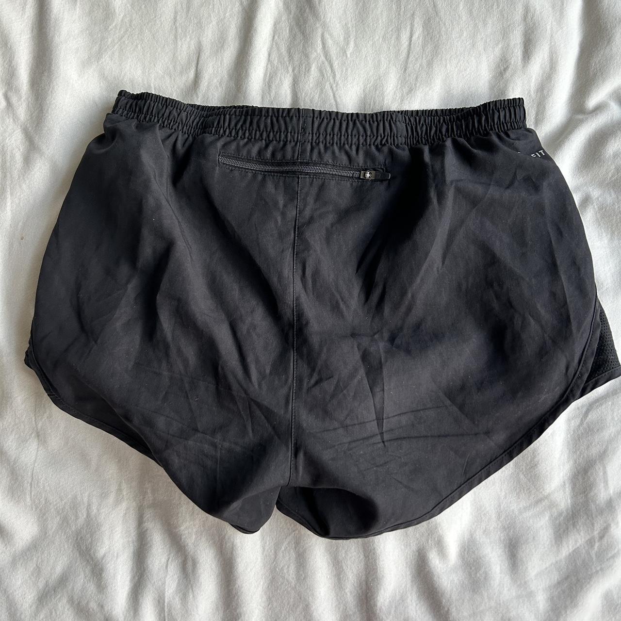 NIKE WORKOUT SHORTS Black workout shorts with... - Depop
