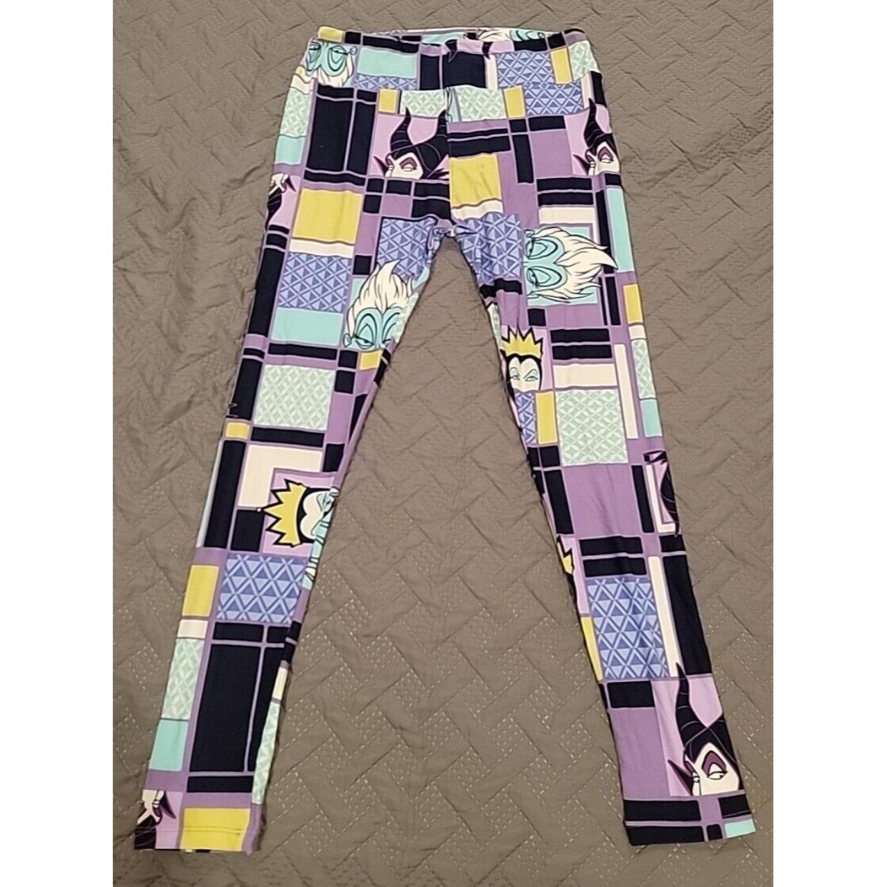 LuLaRoe Disney Tall & Curvy Leggings Turquoise... - Depop