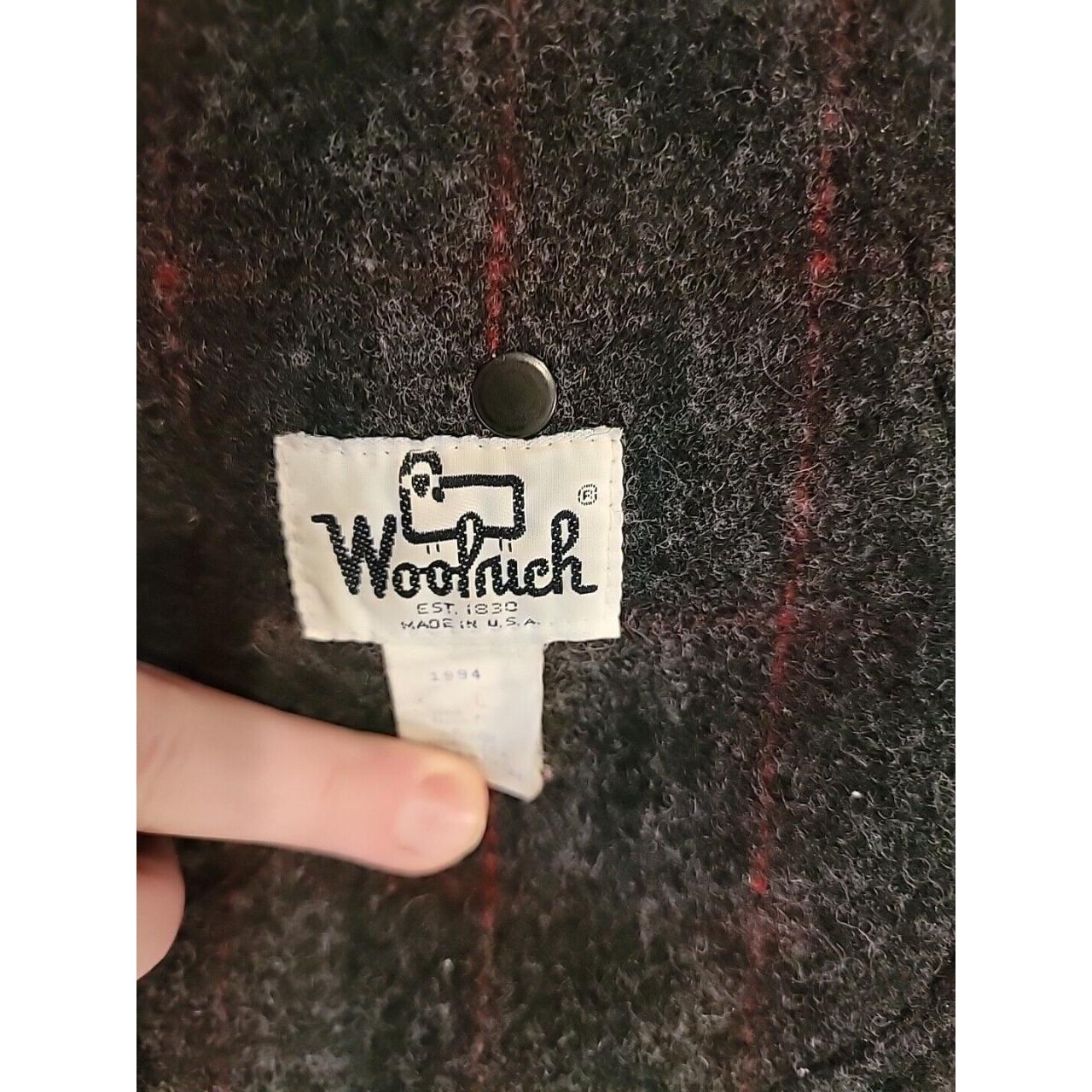 WOOLRICH Gray/Red Stripe Plaid Wool Bib Overalls... - Depop