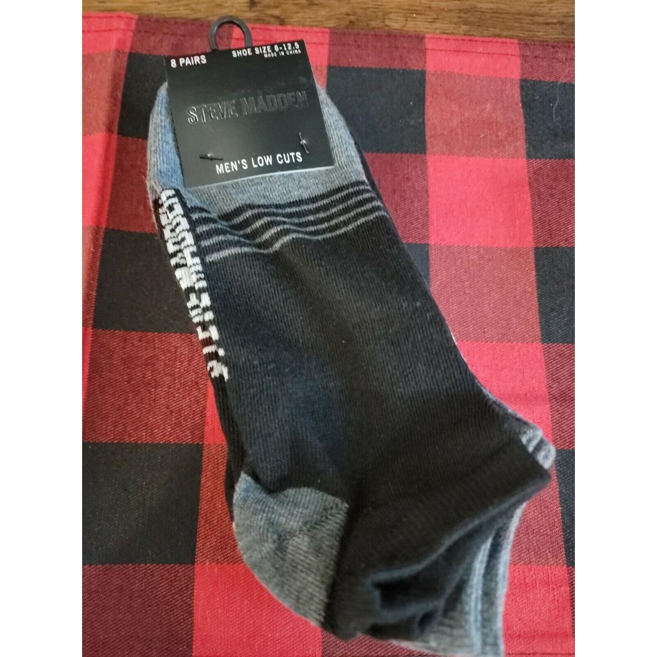 Steve Madden Black White Gray Low Cut Socks Size... - Depop