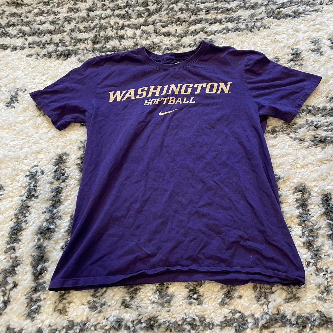 Men’s Washington university softball T-shirt size... - Depop