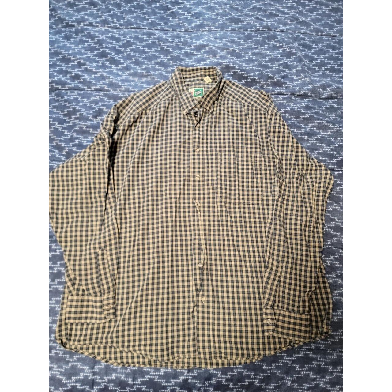 Johnny Cotton Plaid Button Down Shirt X-Large XL... - Depop