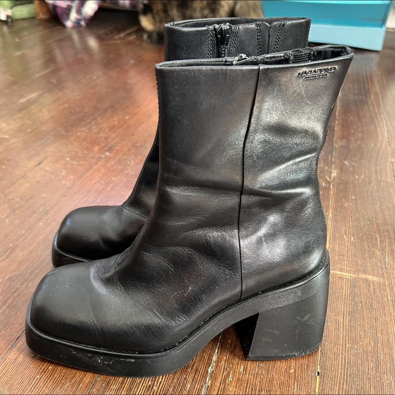 Vagabond Brooke platform leather boots in size 37/7... - Depop