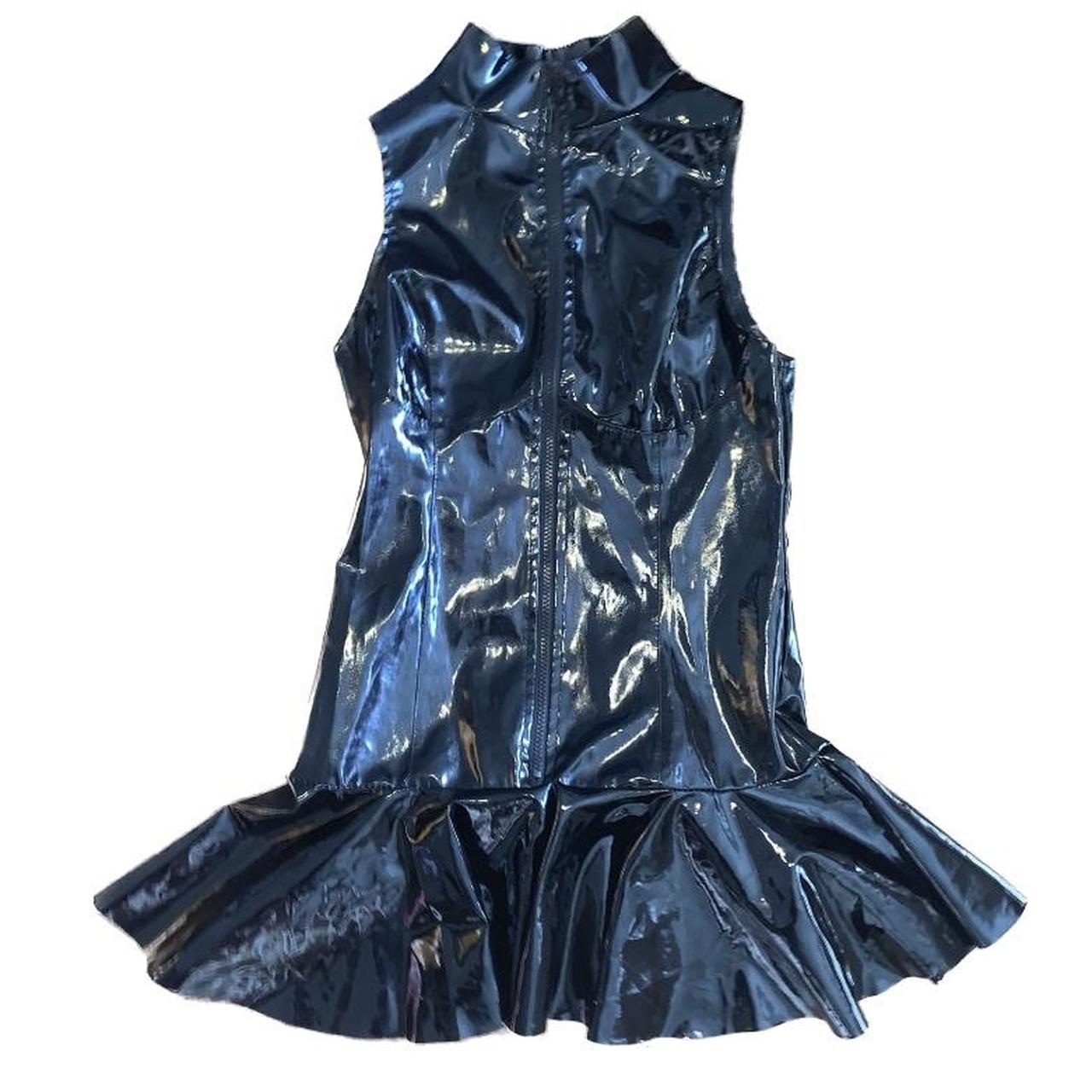 REPOP pvc leather pleated dress Size S - fits... - Depop