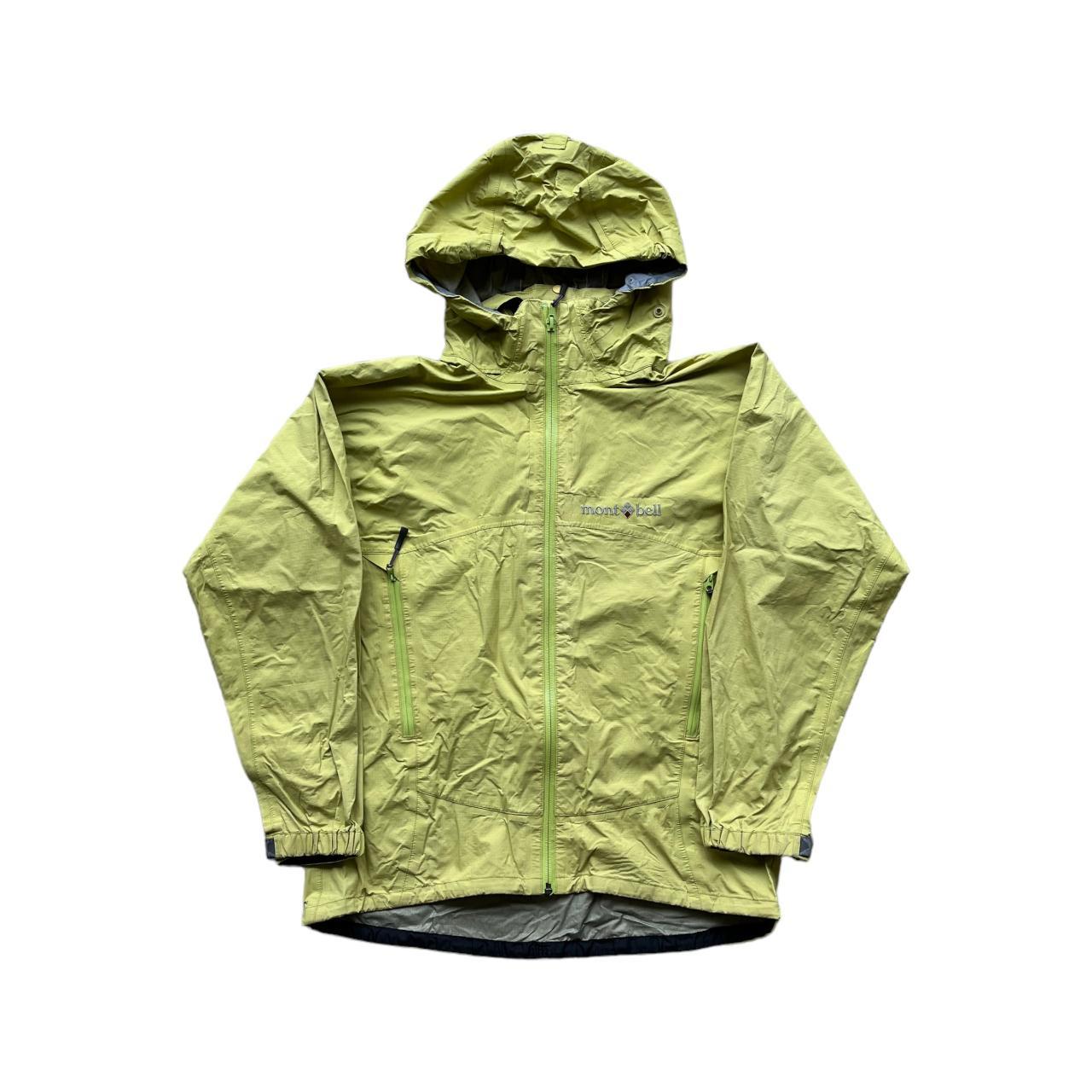 Montbell lime green shell jacket featuring... - Depop