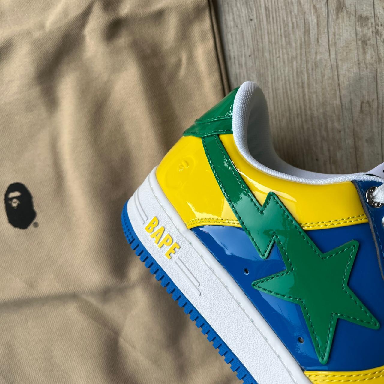 Bape STA brazil yellow green and blue... - Depop