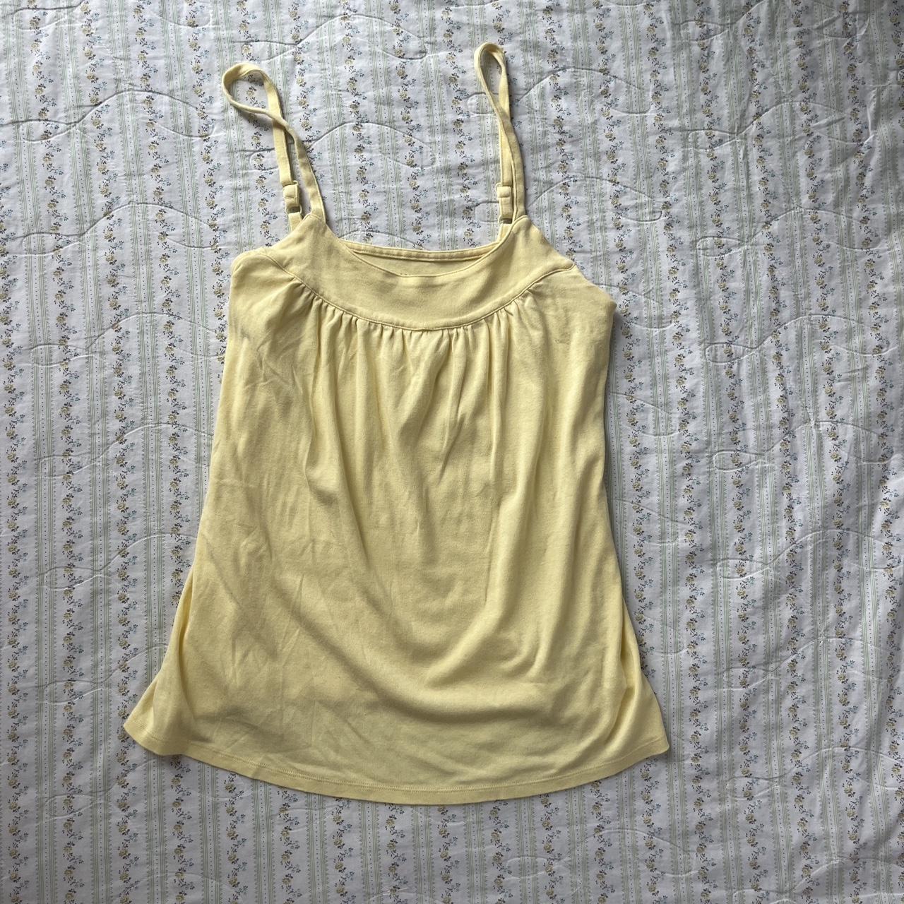 Banana republic light yellow tank top #y2k #summer - Depop