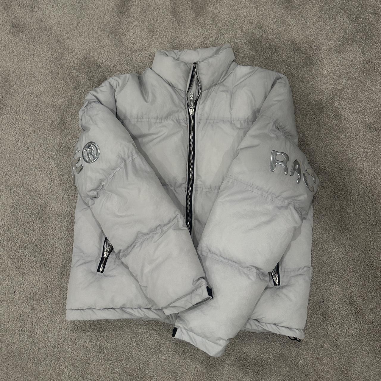 Racer World Wide Puffer Jacket Lightly worn Light... - Depop