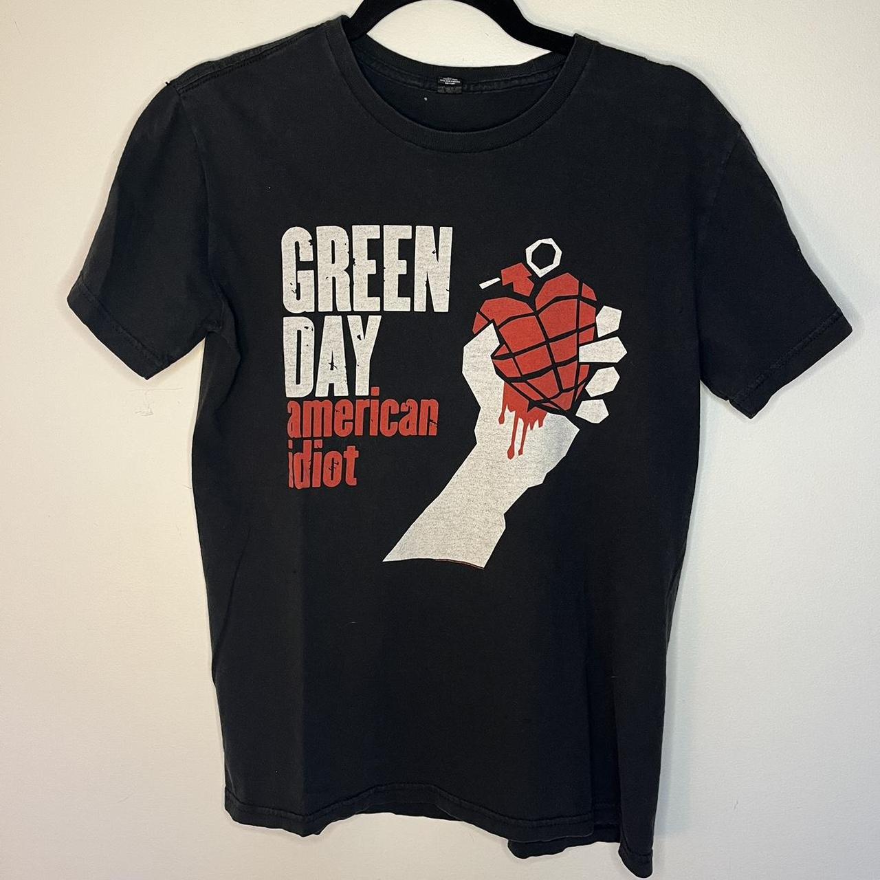 Green Day American Idiot T Shirt Small Small hole... - Depop