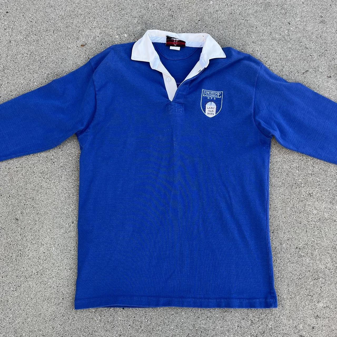 Barbarian Men's Blue Polo-shirts | Depop