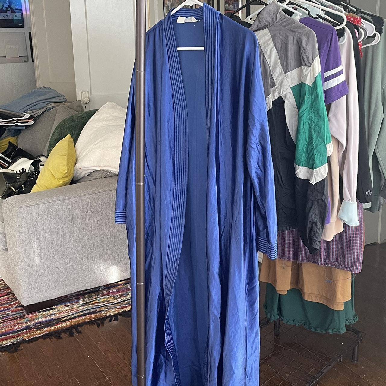 long silk blue robe - Depop