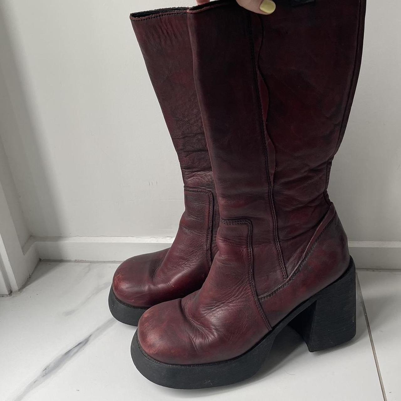 Vintage Cherry Red 90’s Pulp Bratz boots! Guttered... - Depop