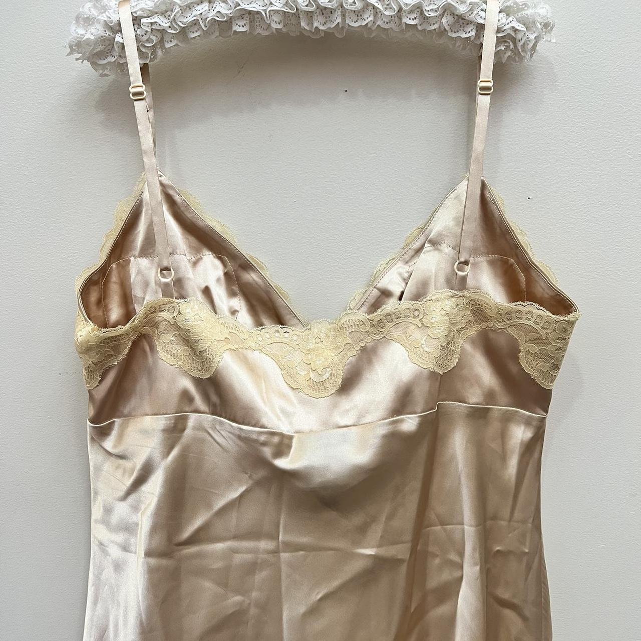 Lili cream satin lace slip top size 12 So soft &... - Depop