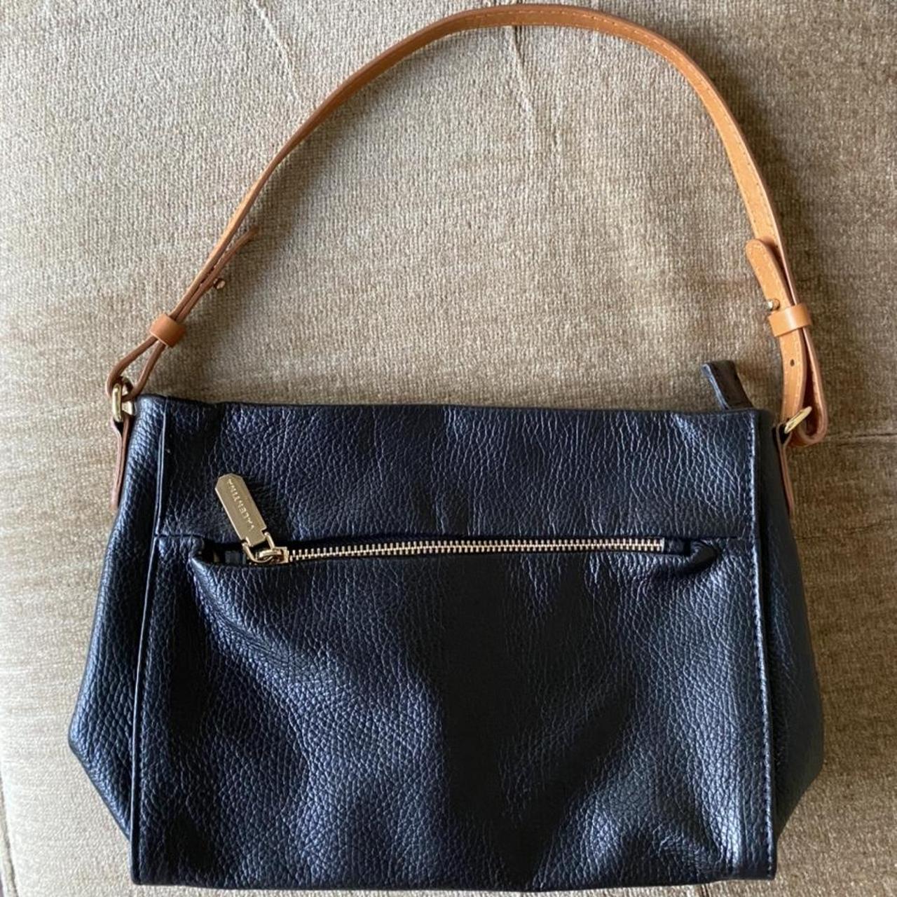 Cute basic black bag/purse from Valentina with tan... - Depop