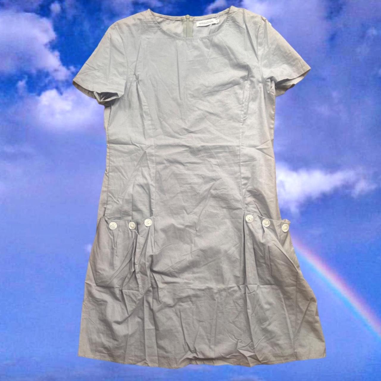 Vintage gray princess seam a line dress. With quirky... - Depop