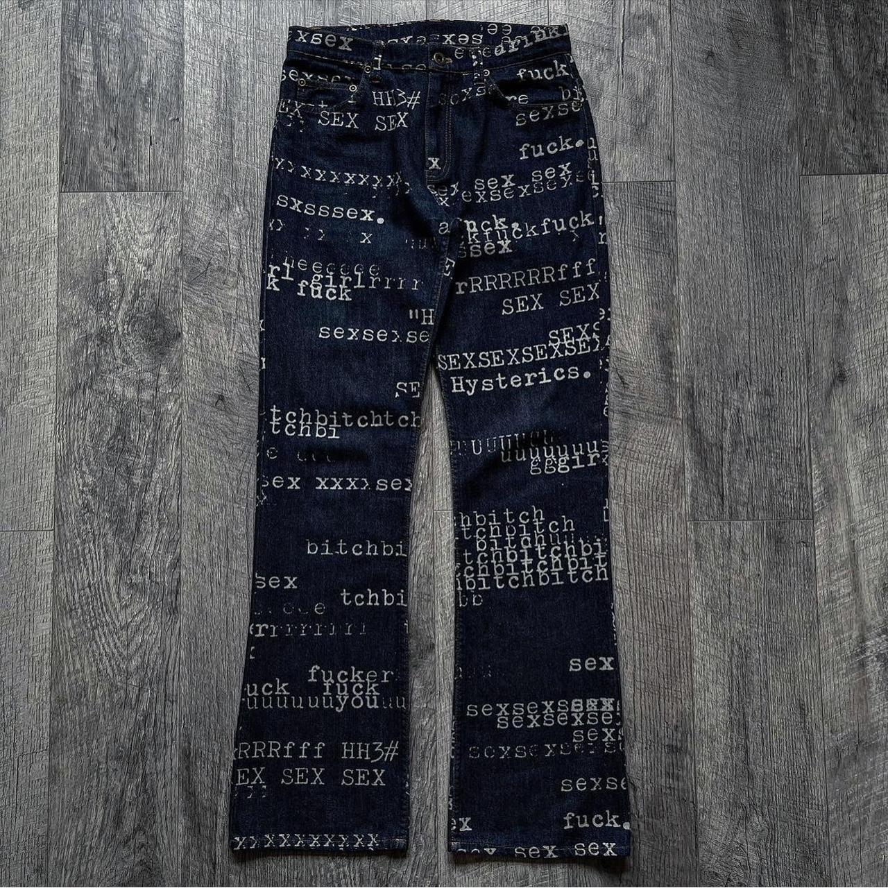 hysteric glamour typewriter denim fits a 28-29 waist - Depop