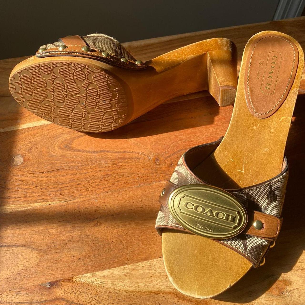 Vintage coach heels size 7. Only worn once, in... - Depop