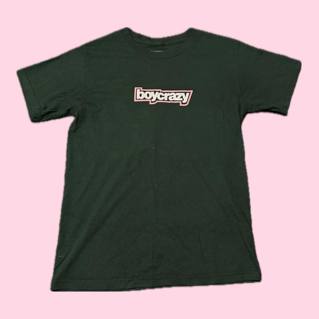 boycrazy green & pink logo tee #boycrazy - Depop