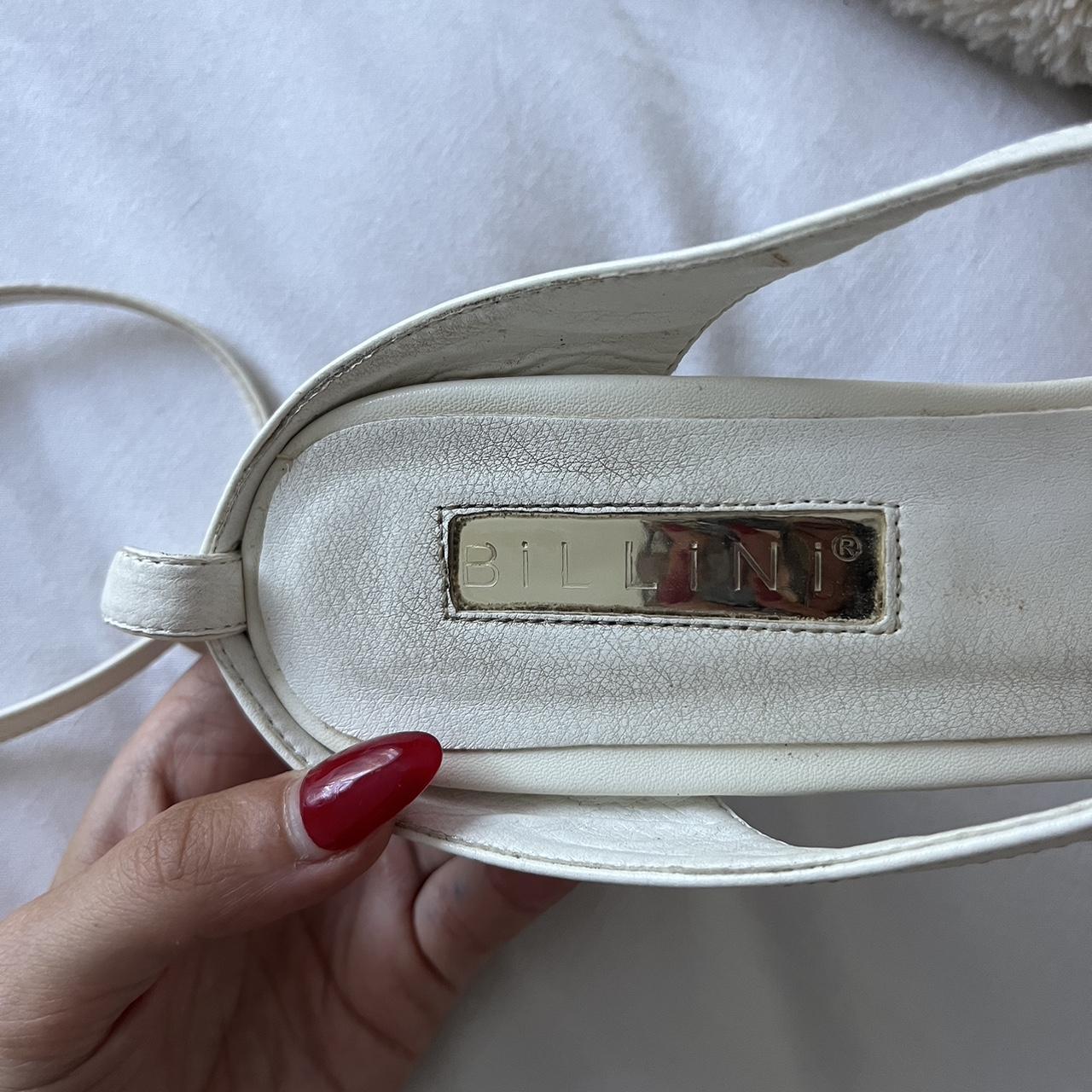 billini white strappy heels -surprisingly... - Depop