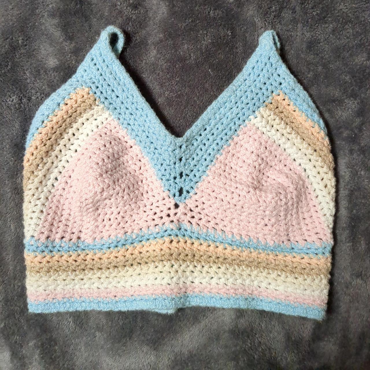 Sleepy Jane Show handmade crocheted bra, size small... | Depop