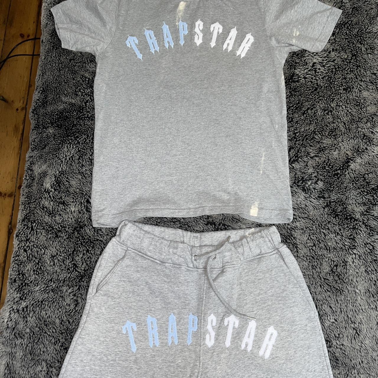 Grey and blue trapstar short and top set New -... - Depop