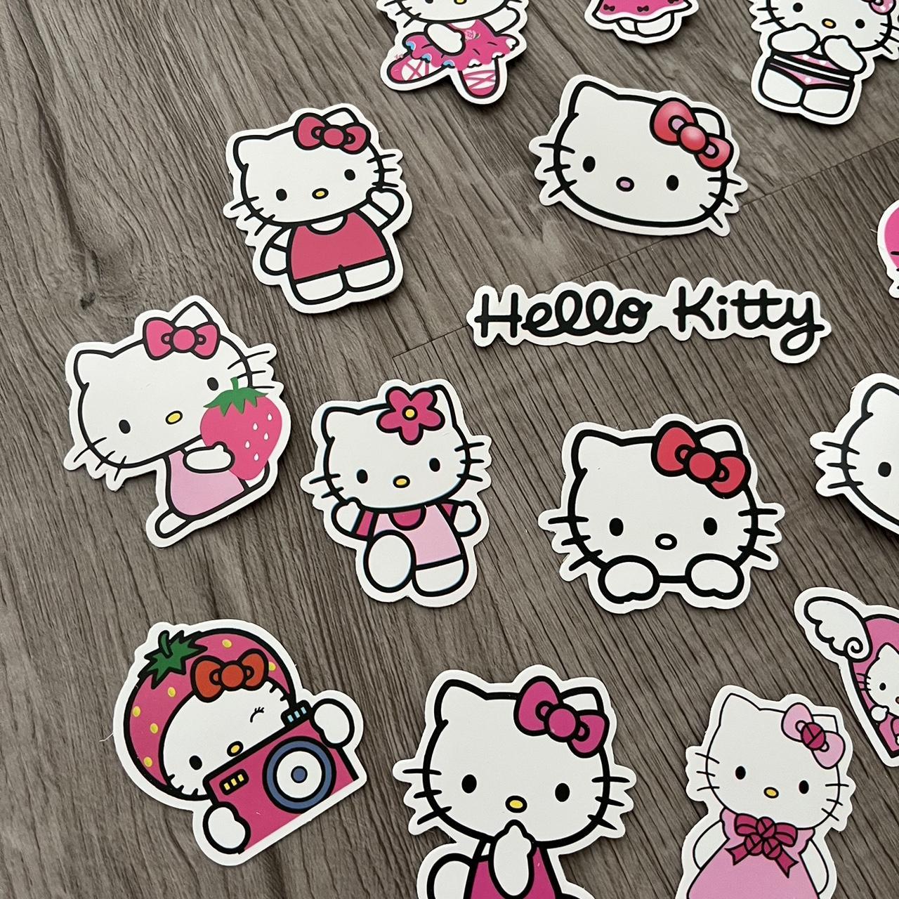 Hello Kitty Pink Stickers Bundle Pack - Pink themed... - Depop